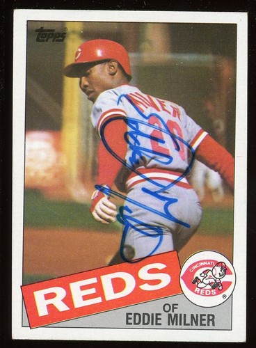 1985 Topps EDDIE MILNER Signed Card autograph AUTO REDS | eBay