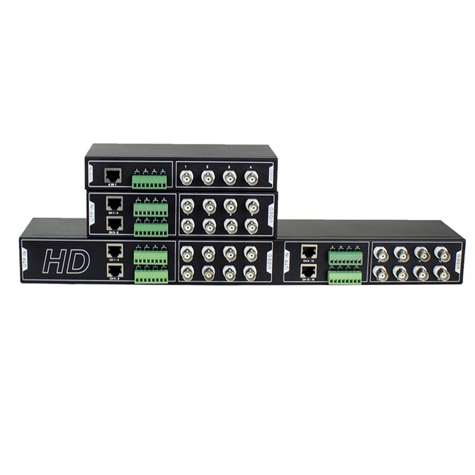 16 CH Channels Passive CCTV Camera DVR Monitor Video Balun Transceiver ...