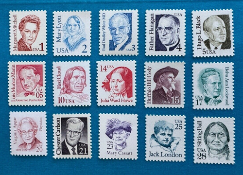 US Stamps Scott 2168-2183 single set of 15 Great Americans M/NH Very ...