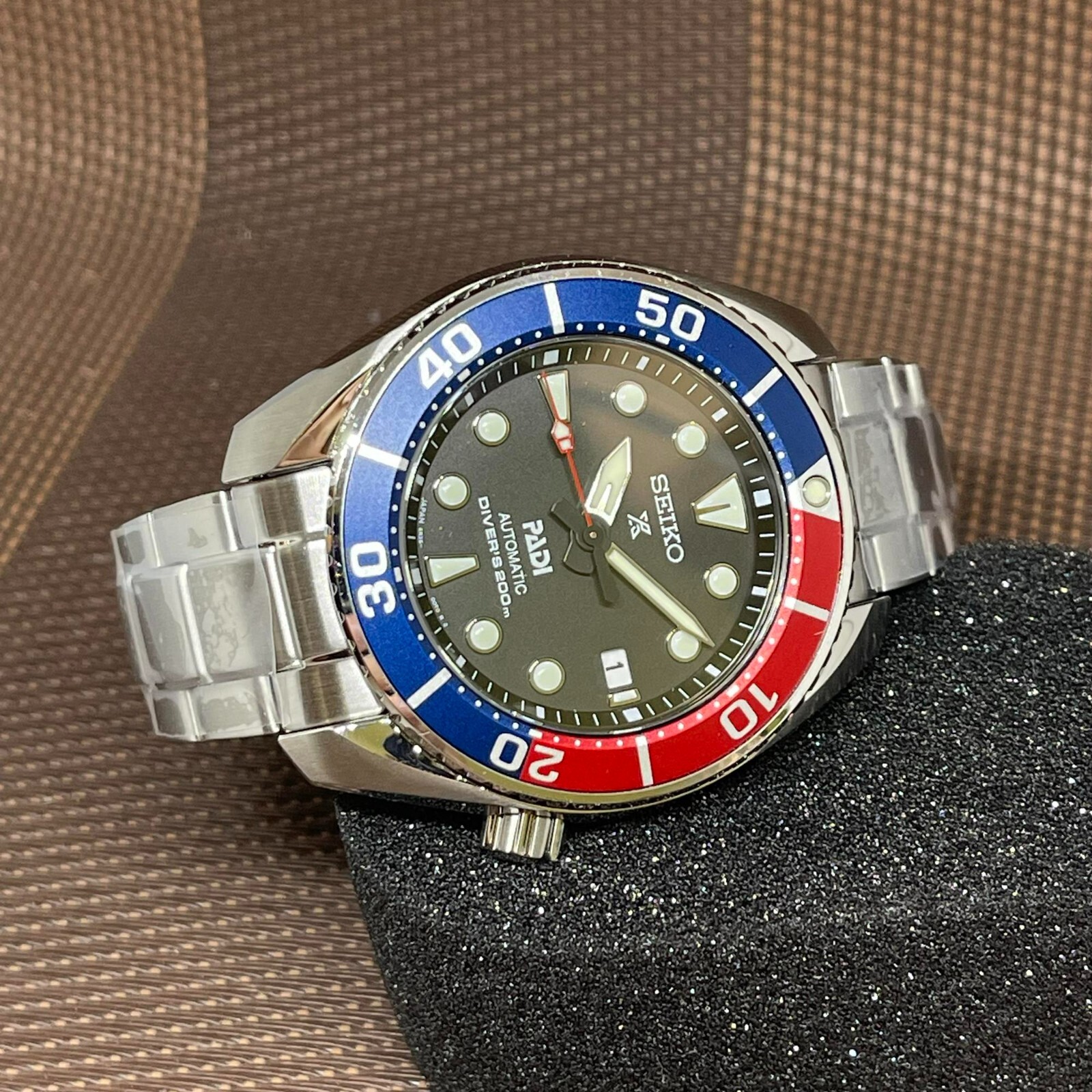 Seiko Prospex SPB181J1 Padi Sumo Black Diver Stainless Steel Automatic ...