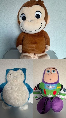 Curious George Snorlax Buzz Lightyear Plush Toy Set 3 Pieces Christmas ...