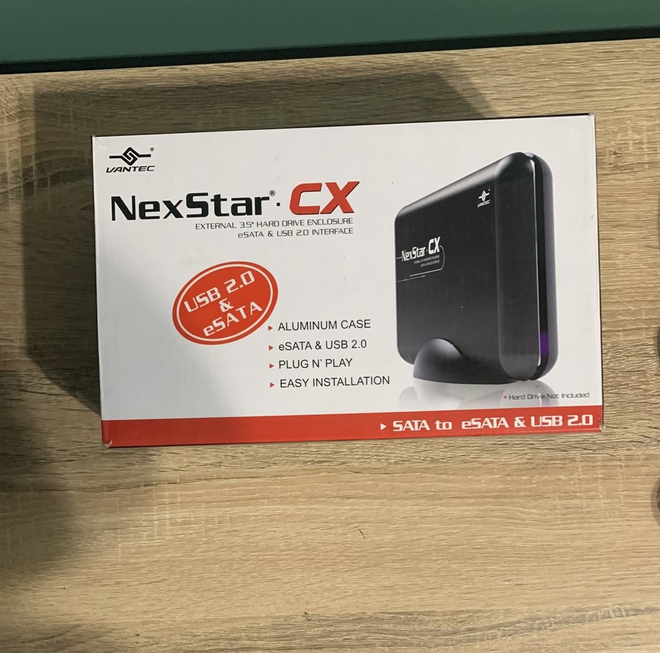 Vantec NexStar CX SATA to USB 2.0 External 3.5 Hard Drive Enclosure NST ...