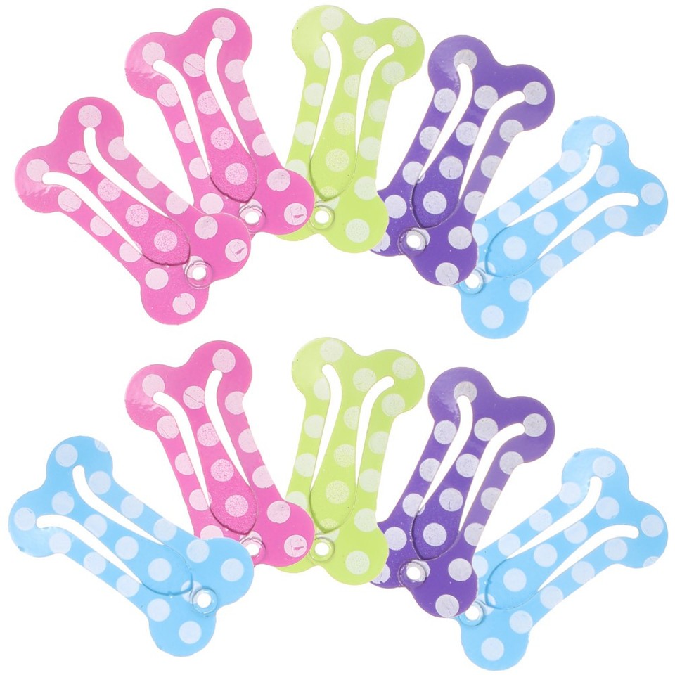 20 Pcs Metal Snap Pet Hair Clips Bone Design Dog Hair Barrettes | eBay ...