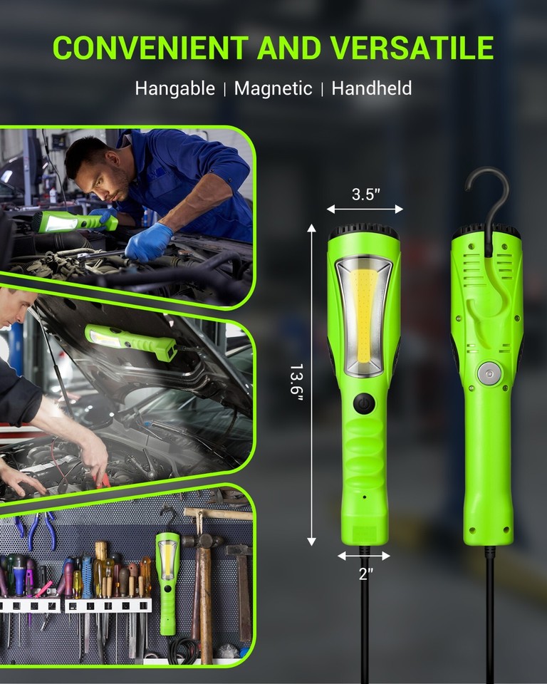 EDISHINE LED 25 feet Work Light , 2000LM COB LED Light, Underhood ...