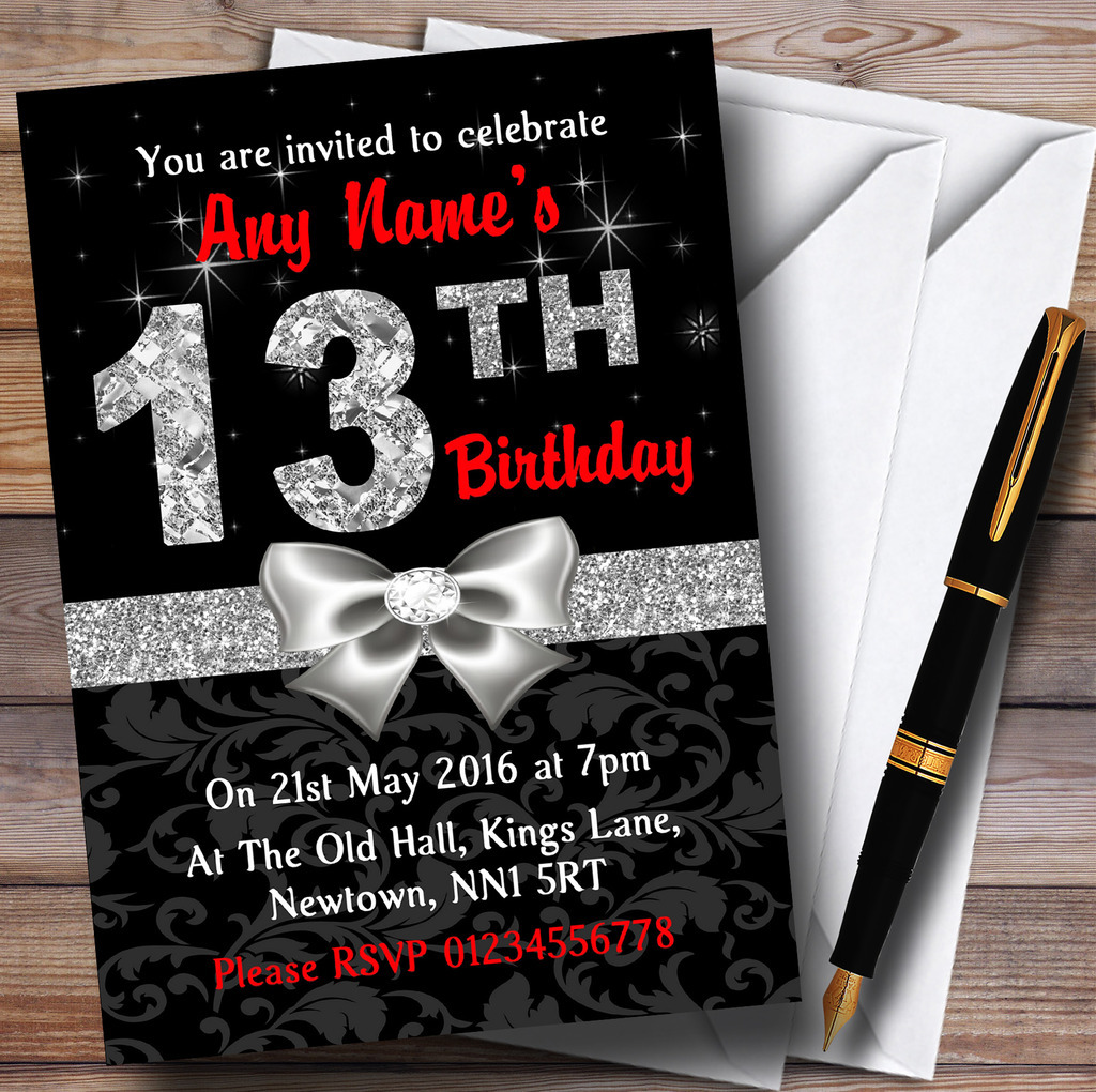 Example Of 13th Birthday Party Invitations
