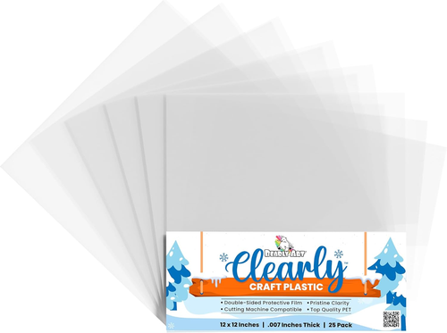 Clearly Craft Plastic Crystal Clear Acetate Sheets Crafts 12X12 .007 ...