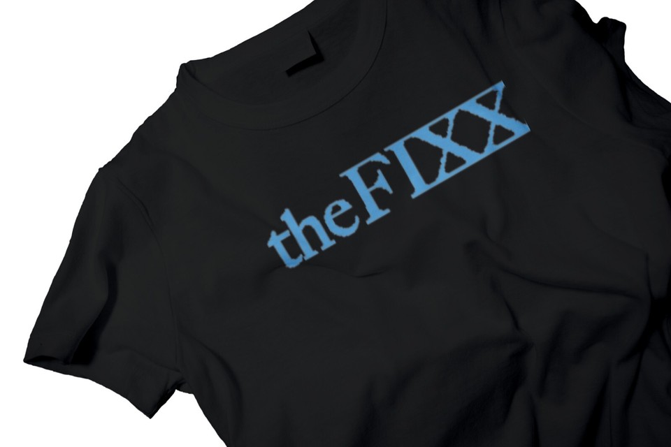 THE FIXX Men's Small Black T-Shirt Rock Band Graphic Print Logo | eBay