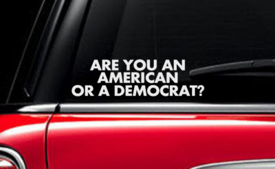 ARE YOU AN AMERICAN OR A DEMOCRAT? coffee cup decal yeti decal macbook ...