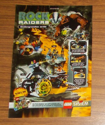 Seltene Werbung LEGO Rock Raiders 4990 Headquarters 4970 Chrome Crusher ...