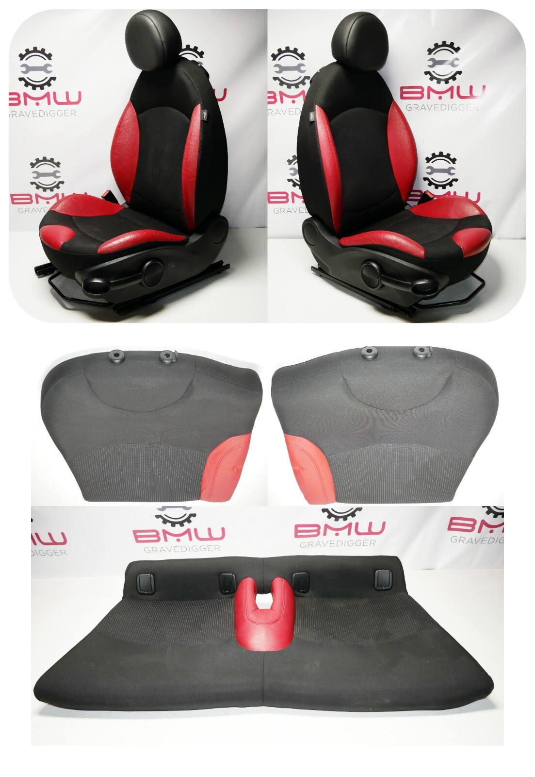 Front/Rear Sport Seats Backrest Bench OEM Mini JCW R56 John Cooper ...