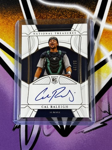 Cal Raleigh 2022 National Treasures Rookie Autograph /99 RC On Card ...