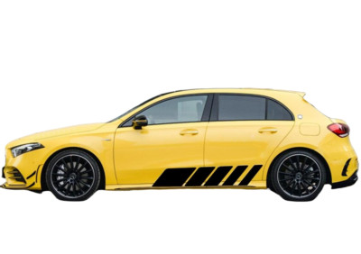 2 PCS Graphic Car Sticker Side Stripes For Mercedes A Class A35 AMG ...
