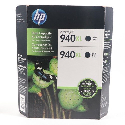 2 PACK HP Genuine 940XL Black Ink Cartridges For Office Jet Pro 8000 ...