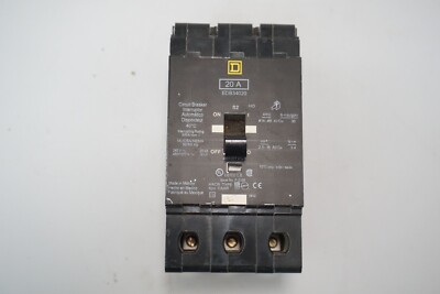 Square D EDB34020 20A 3 Poles Bolt On Circuit Breaker 785901875246| eBay