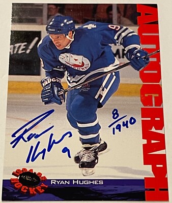 1994-95 Classic Hockey Autograph Rookie Card Ryan Hughes 8/1940 | eBay