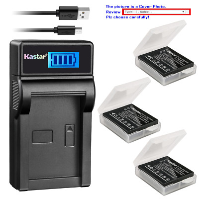 Kastar Battery LCD Charger for Ricoh DB-60 DB-65 & Ricoh GR Digital ...
