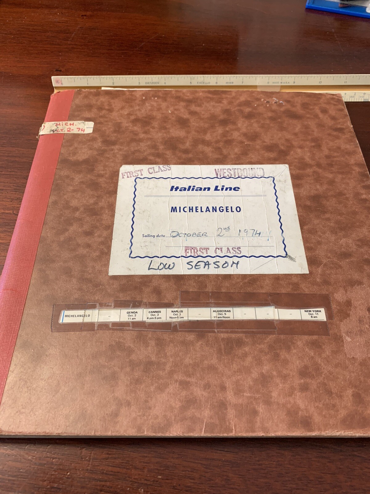 italian Line-SS Michelangelo-First Class Berthing Book for Reservations ...