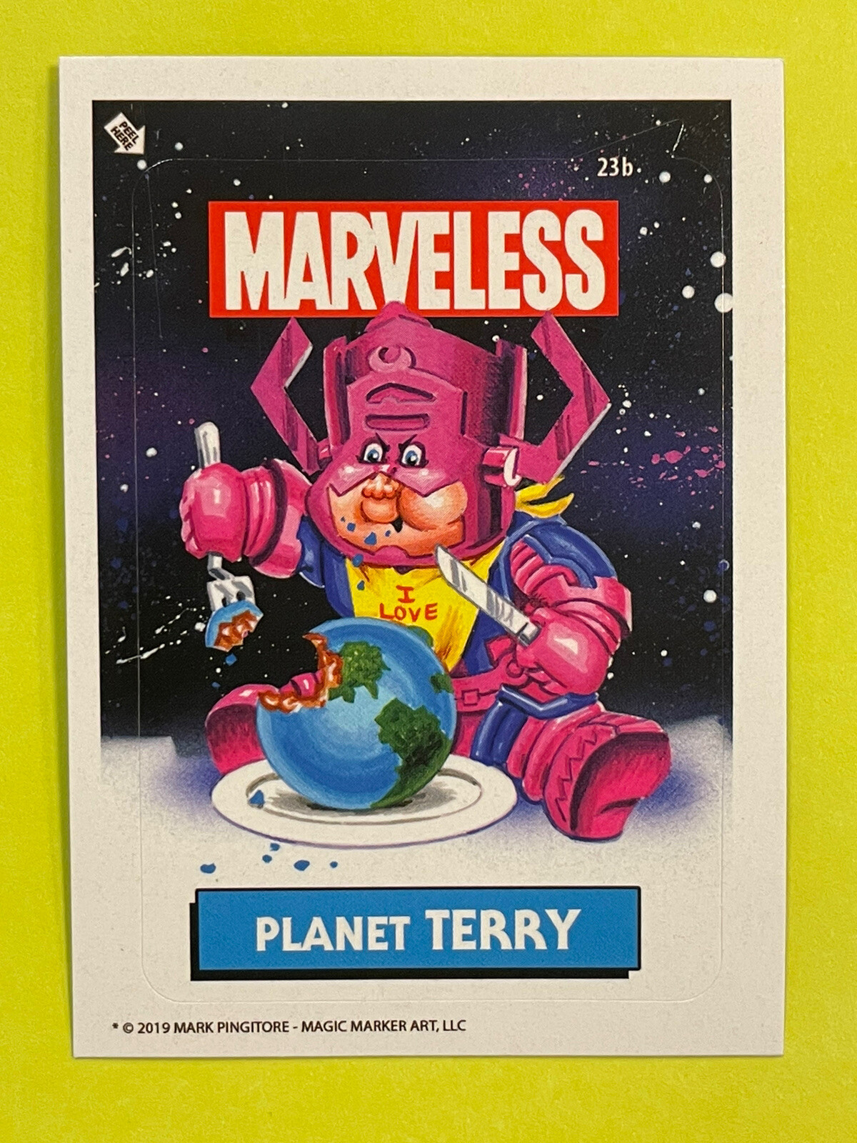 Planet Terry 23b Sticker Card 2019 Marveless Kids Marvel GPK Parody ...
