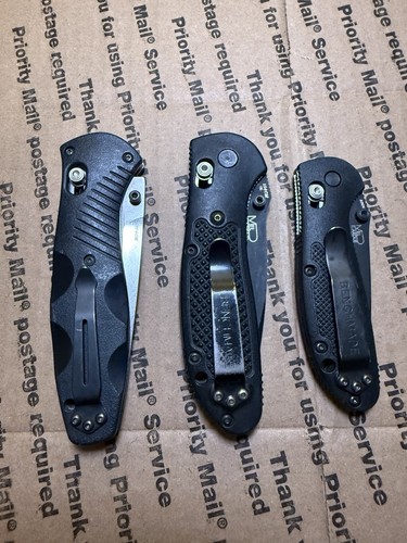 Lot Of 3 Benchmade knives-580 Barrage/553 Tanto Griptilian/556 Mini ...