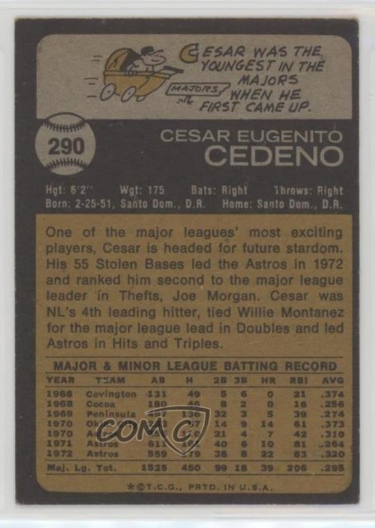 1973 Topps Cesar Cedeno #290 | eBay
