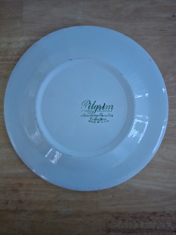 Pilgrim American Frontier Collection Dinner Plate 9 3/4" Blue Floral | eBay