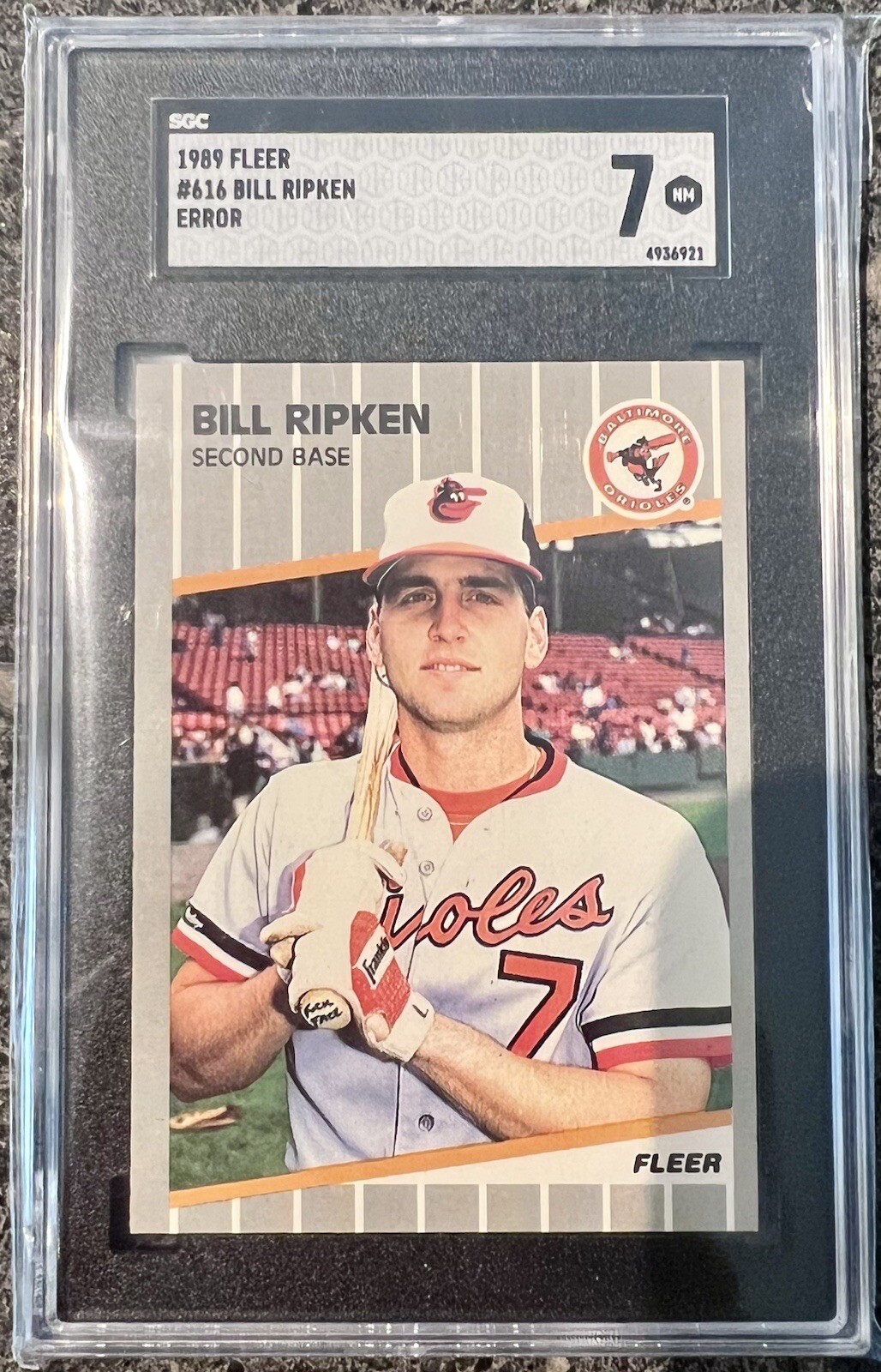 1989 Fleer Bill Ripken FF ERROR Card 616 Billy F**K Face SGC 7 Iconic ...