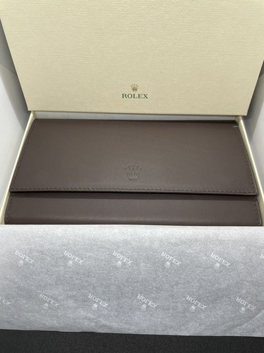 100% AUTHENTIC BRAND NEW ROLEX 3 X WATCH HOLDER SADDLE LEATHER POUCH ...