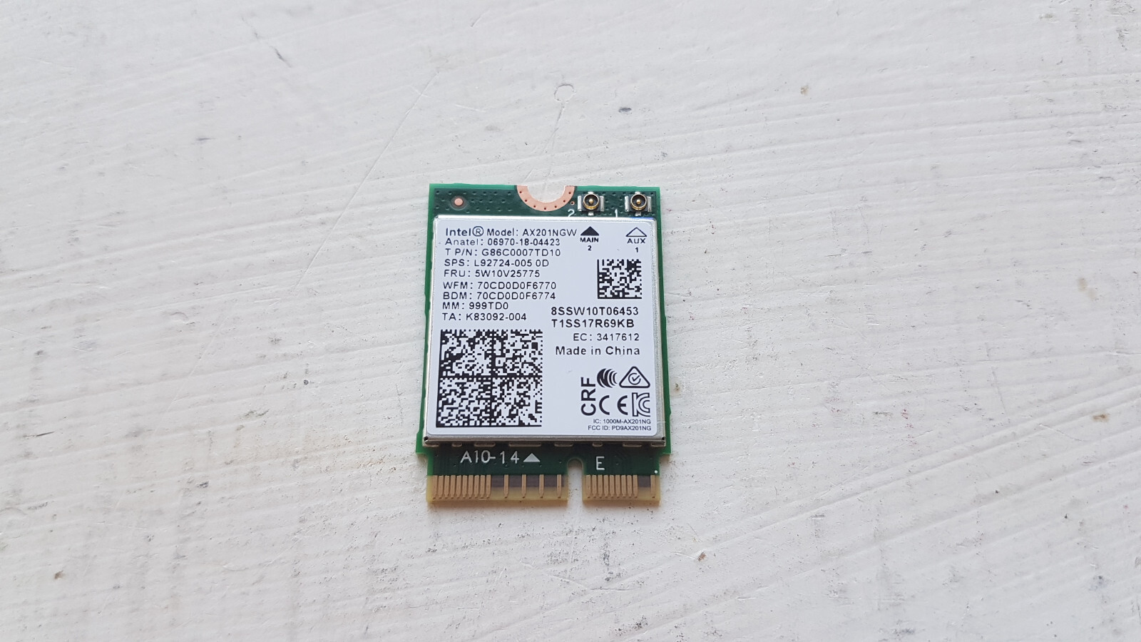 Intel+AX201NGW+Wireless+WiFi+6+Bluetooth+Card+OEM+Lenovo+P%2Fn ...