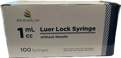 Syringes without Needle 1ml / 1cc Luer Lock Sterile Syringe (No Needle ...