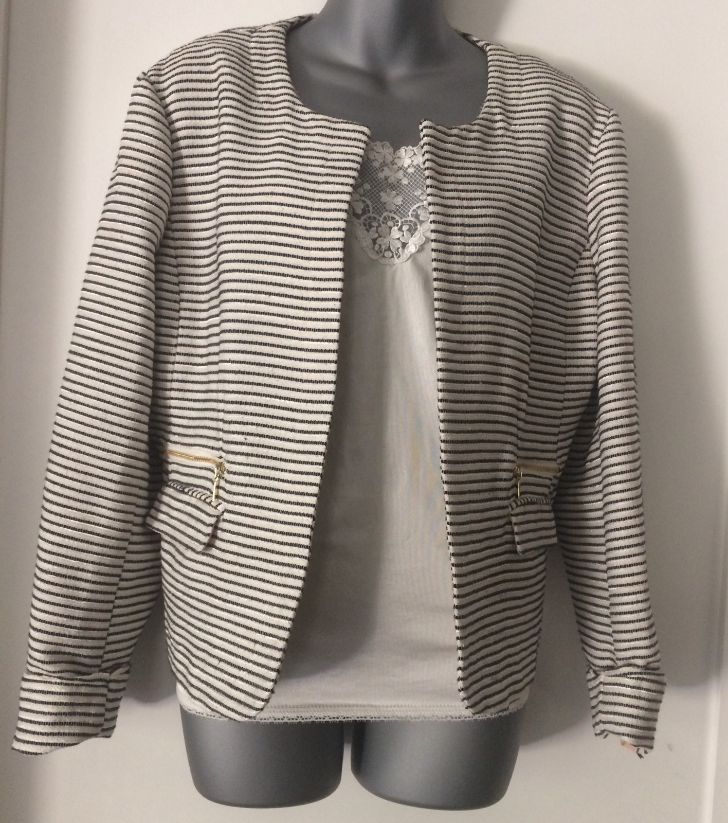 KENAR Women's Cream & Black Blazer Size XL | eBay
