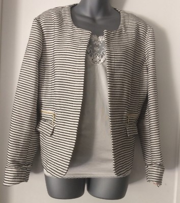KENAR Women's Cream & Black Blazer Size XL | eBay