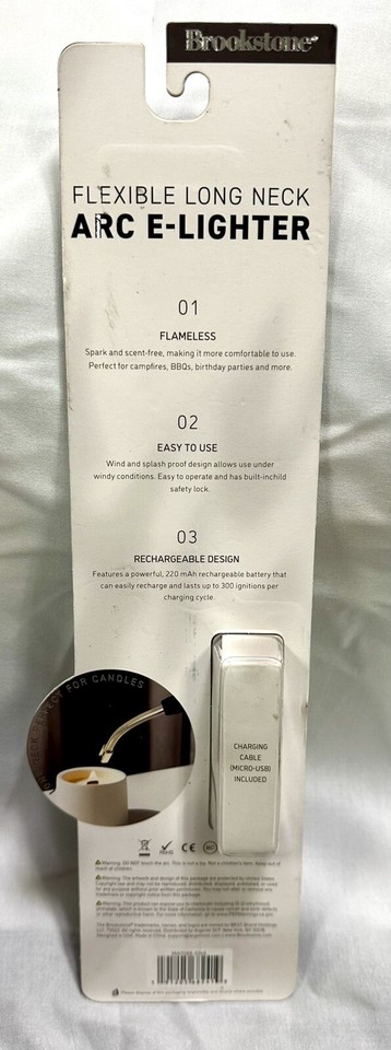 Brookstone ARC E-Lighter Flexible Long Neck Rechargeable USB • RED ...