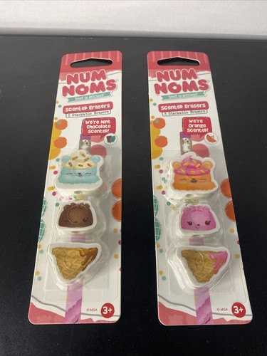 Num Noms Scented Erasers Orange & Mint Chocolate Scented 3 Stackable ...