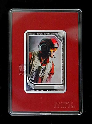 2023 Star Wars MINT Trading Coin Poe Dameron #10/50 SCARCE! Silver 1 oz ...