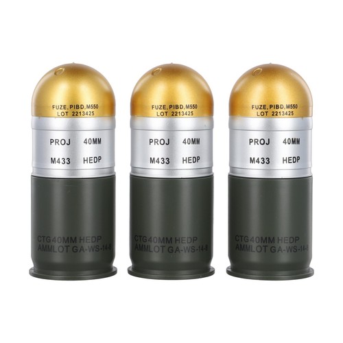 Miniature M433 HEDP 40mm Cartridge Dummy Grenade Model with Built In ...