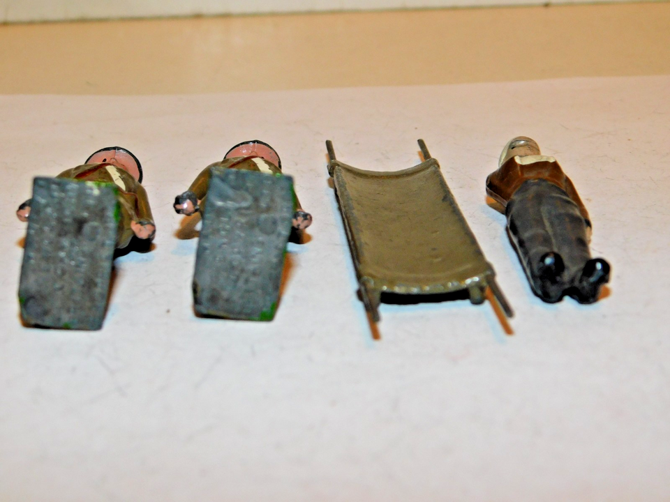 Old BRITAINS 1930s Lead, British Stretcher Party or the RAMC, 4 Piece ...