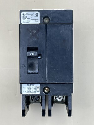 Eaton GHB2020 2-Pole 20Amp 277V/480V Circuit Breaker | eBay