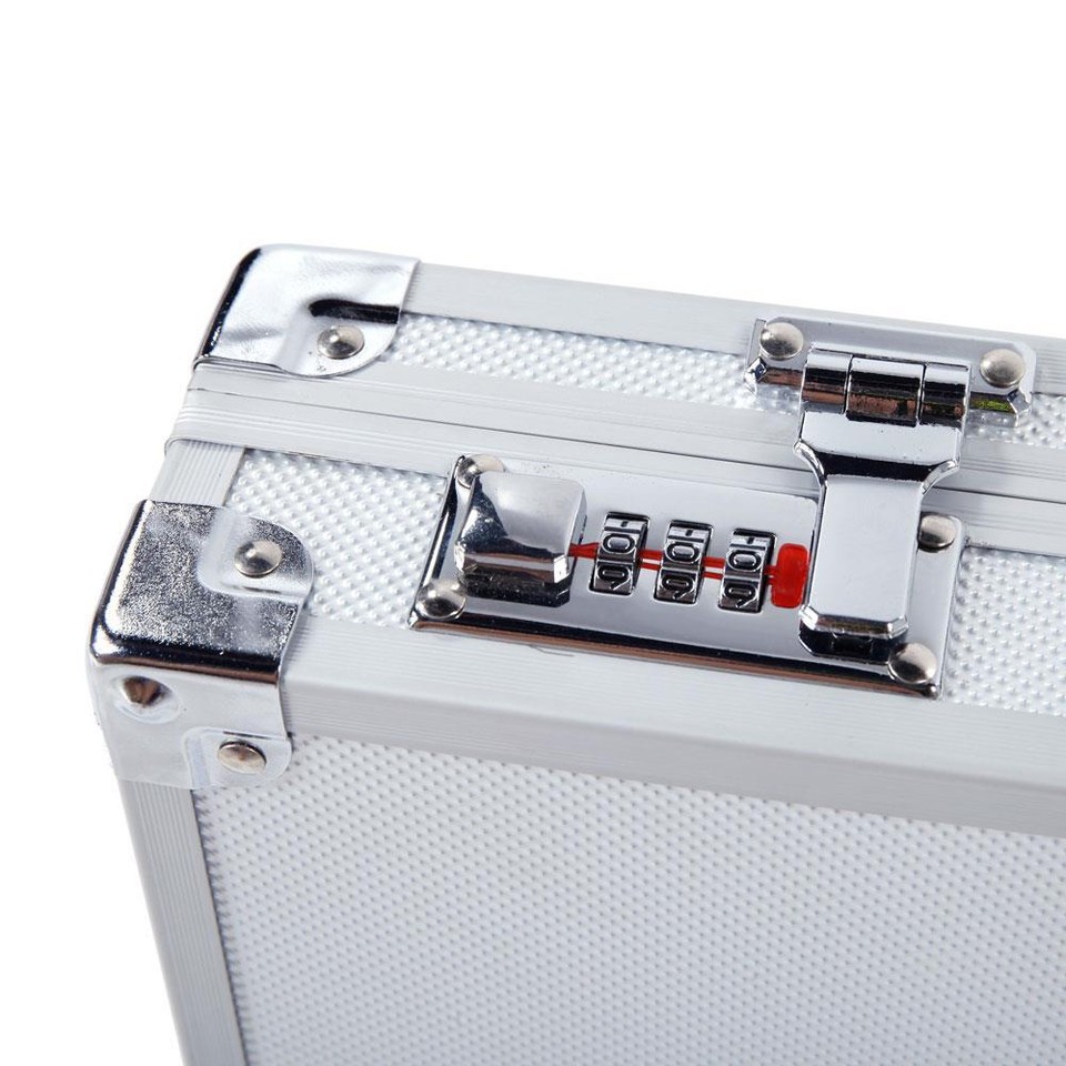 Aluminum Framed Locking Gun Case Pistol HandGun Lock Box Hard Storage ...