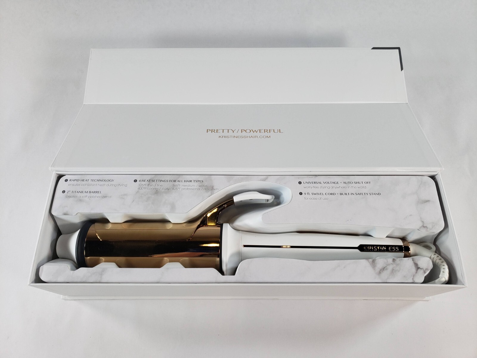 Kristin Ess Hair 2 Inch Titanium Curling Iron for Big Blowout Waves ...