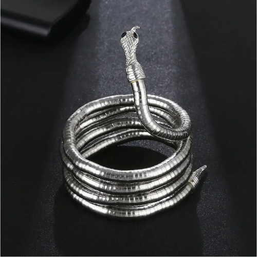 Adjustable Snake Silver Color Bracelet Necklace Jewelry Gothic Collar ...