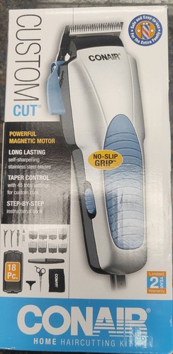 Conair 18 Pc Custom Cut Home Haircutting Kit Clippers Hair Trimmer No ...