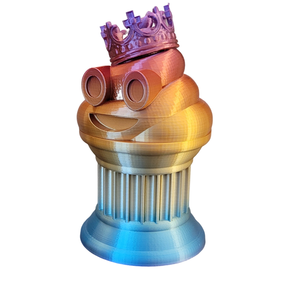 King Poop Emoji Trophy - Great Award/Gift - 6" Rainbow King Poop Emoji ...