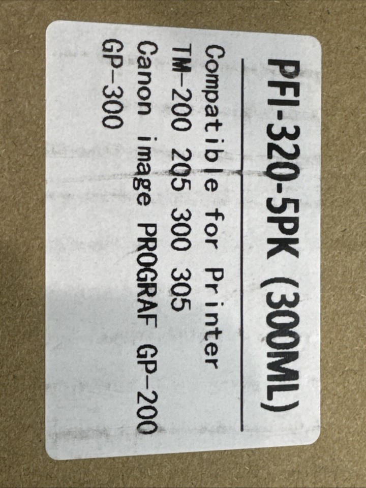 Full Set PFI-320 Ink Tank compatible 5-Pack, BK/MBK/Y/C/M | eBay