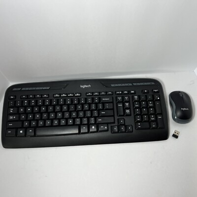 Logitech Y-R0067 Wireless Keyboard & Mouse M185 w/ USB Receiver/Dongle ...
