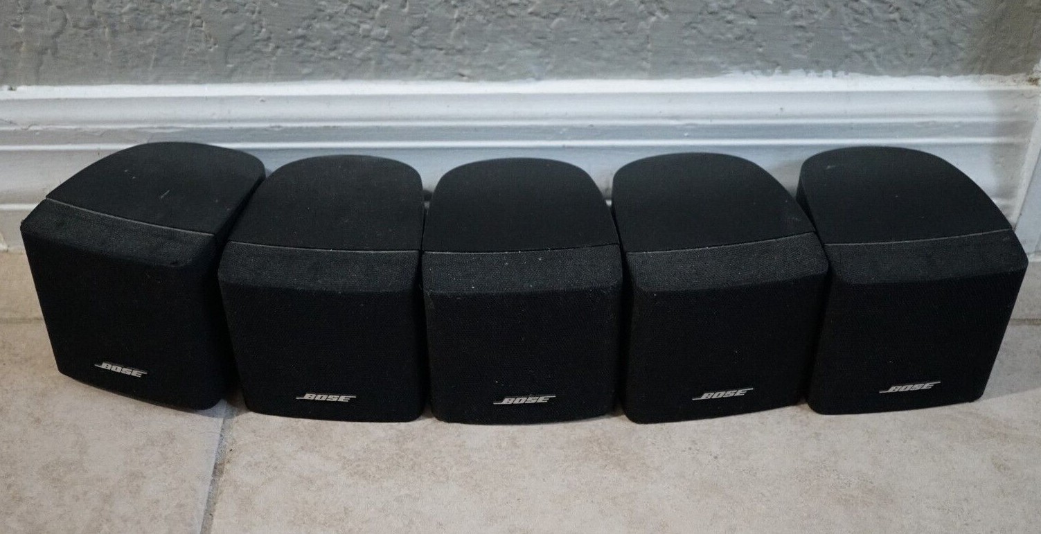 Lot of 5 Bose Lifestyle Acousti mass Mini Cube Speakers Home Theater ...