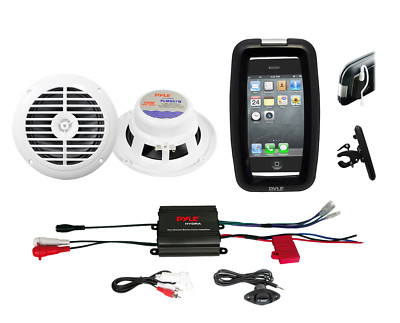 Pyle Bike Bicycle ATV Marine Amplifier 400W iPod Input, 6.5" Speakers ...