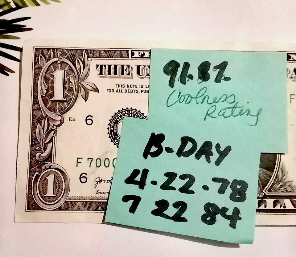 Birthday Note 4-22-78 Fancy Serial Number Paper USA Banknote Currency ...