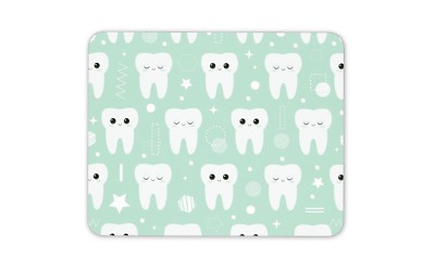 Cute Teeth Dental Pattern Mouse Mat Pad - Unusual Funny Gift Computer ...