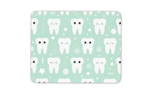 Cute Teeth Dental Pattern Mouse Mat Pad - Unusual Funny Gift Computer ...