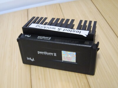 Intel Pentium II 350Mhz SL2ZQ Slot 1 CPU with Heat Sink Tested ...